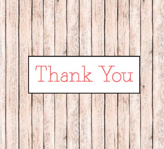 Thank You Rectangle Labels / Stickers for by YoursTrulyDesignsCo