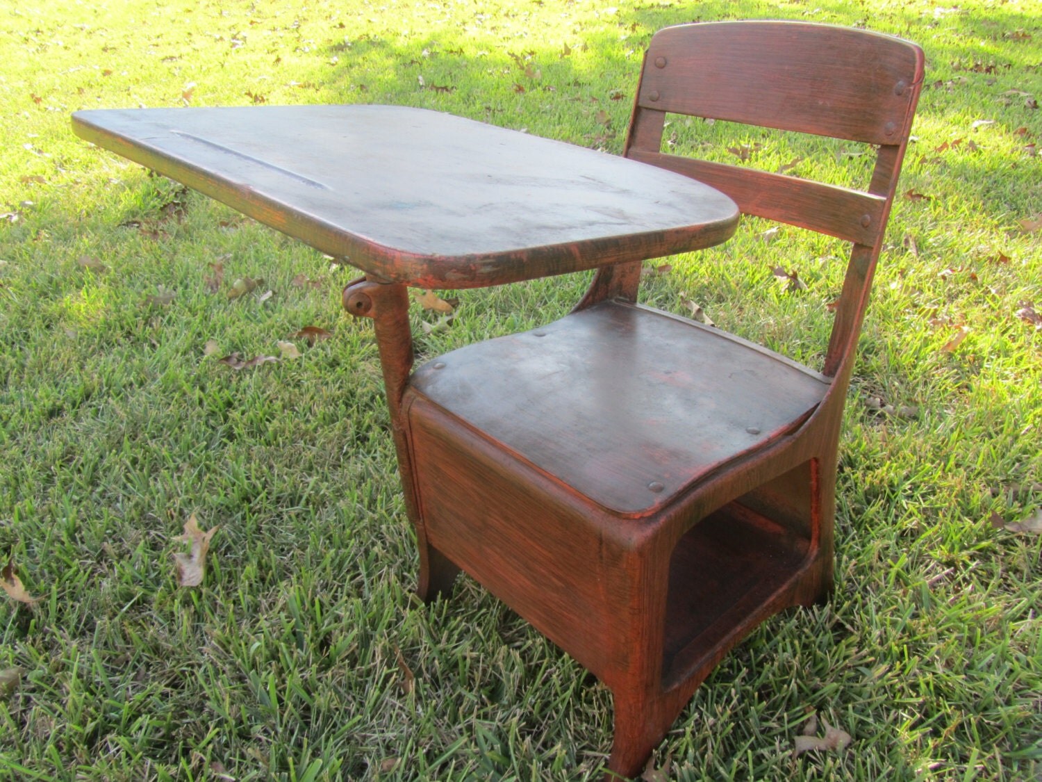 Vintage School Desk, Vintage Desk, Child’s School Desk,Childs chair ...