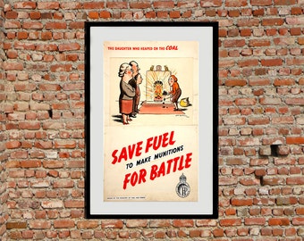 Reprint of a WW2 Food Rationing Chart Poster