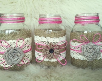 Twine wrapped jars | Etsy