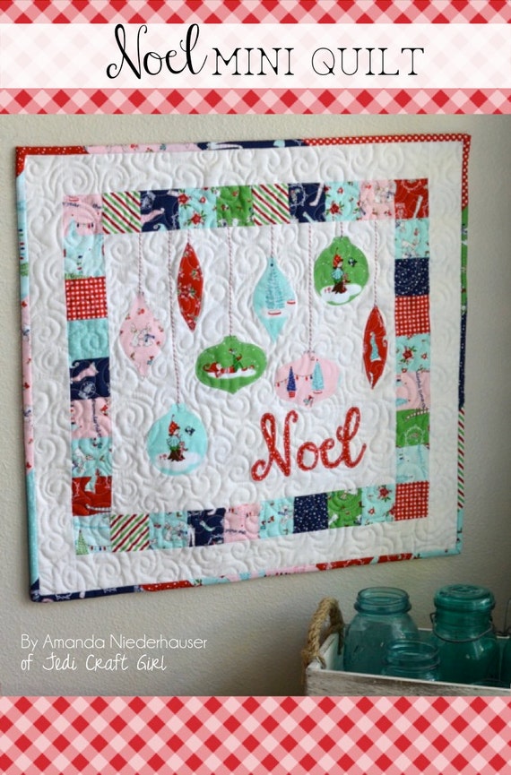 Noel Mini Quilt Christmas Mini Quilt PDF Quilt Pattern