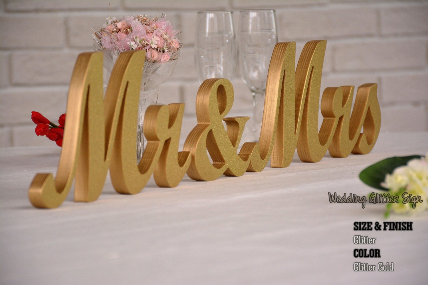 Mr & Mrs Wall Decor and Mr and Mrs Table Sign