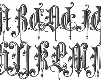 Unique old english font related items | Etsy