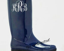 Rain boots. Monogrammed boot.