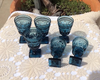 Blue glassware | Etsy