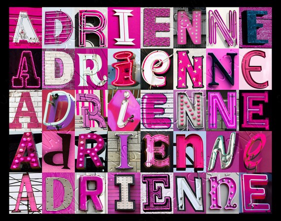 Personalized Poster featuring ADRIENNE showcased in photos of