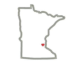 Minnesota outline | Etsy