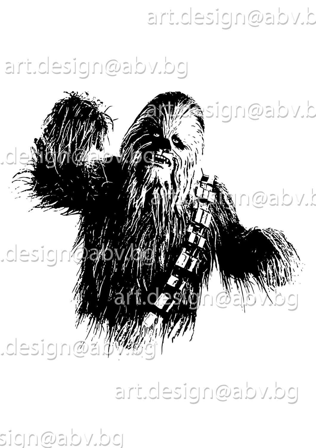 Vector STAR WARS-Chewbacca ai eps pdf svg dxf png by DuglyGraphics