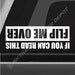If You Can Read This Flip Me Over Funny Bumper Sticker Vinyl