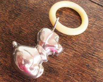 Unique silver baby rattle related items | Etsy