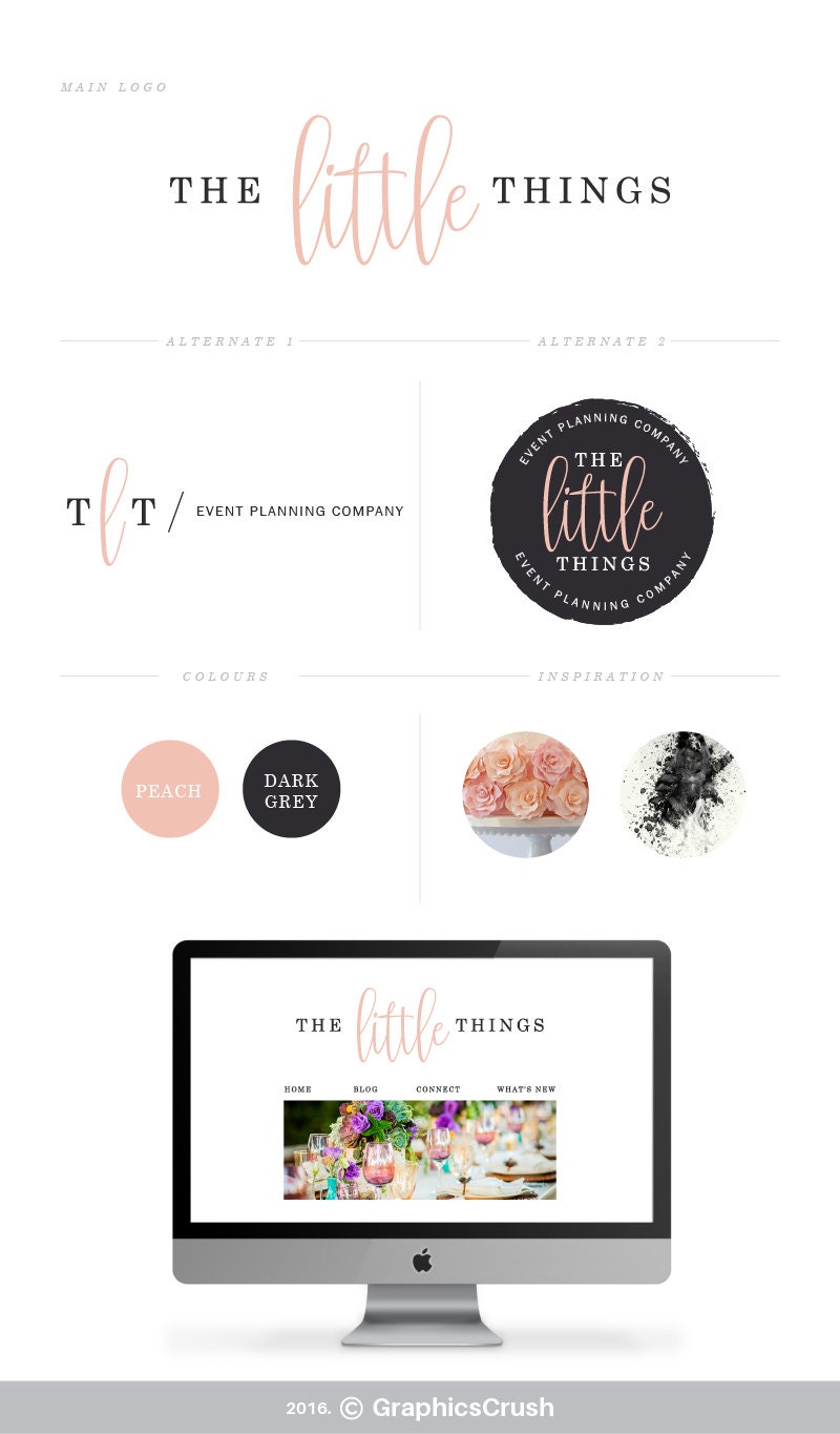 Blog Branding Logos Blog Logo Design Stamp Logo Design Cursive