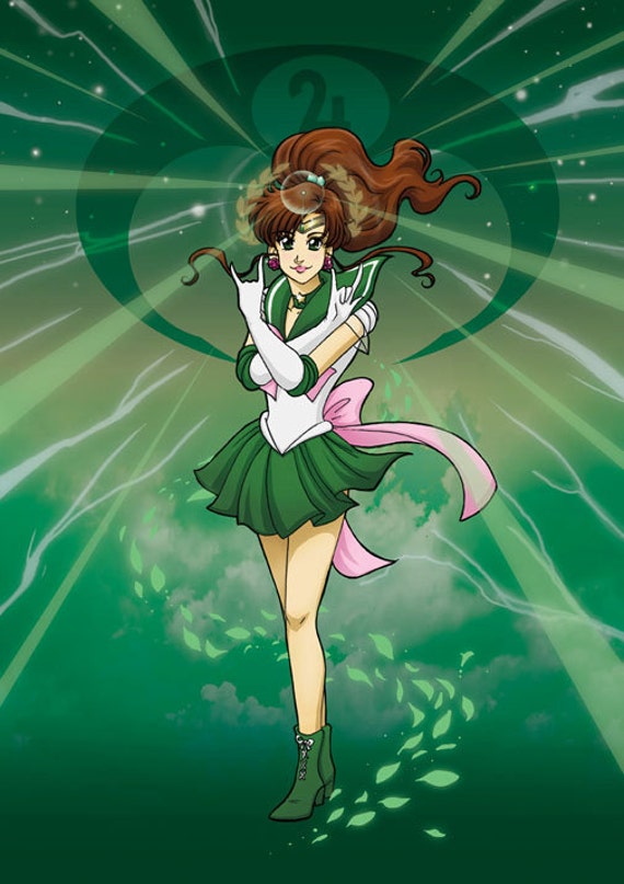 Sailor Jupiter fan art original illustration print