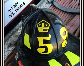 Fire helmet decal | Etsy