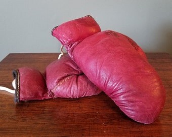 Red boxing gloves | Etsy