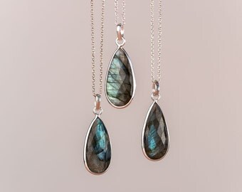 Unique labradorite necklace related items | Etsy