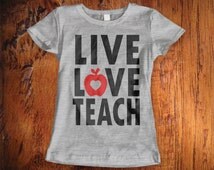Unique live love teach related items | Etsy