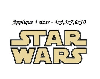 Items similar to Star wars Applique Font Machine Embroidery File ...