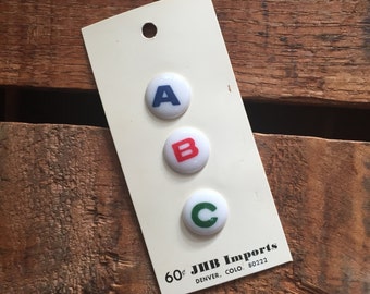 Alphabet buttons | Etsy