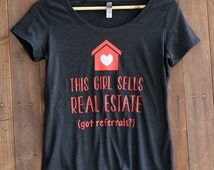 Unique real estate shirt related items | Etsy