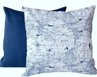 Linen world map | Etsy