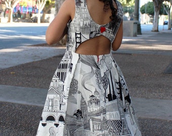 Rebel Girl Party Dress PDF Sewing Pattern girls pleated