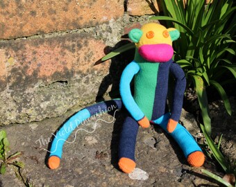 Rainbow sock monkey | Etsy