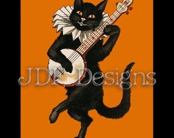 Banjo cat | Etsy