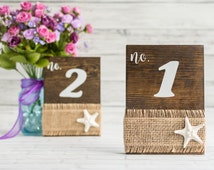 Popular items for burlap table numbers on Etsy