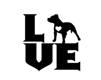 Pit bull decal | Etsy