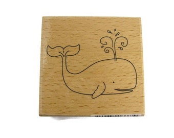 Whale rubber stamp | Etsy