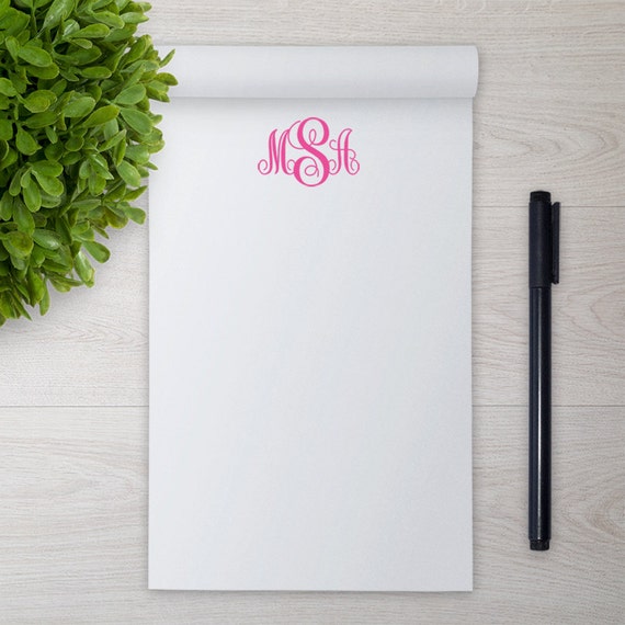 Personalized Notepad Fancy Monogram // by MangoLaneDesigns