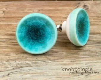 Teal drawer pull | Etsy