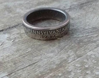 Mens coin ring | Etsy