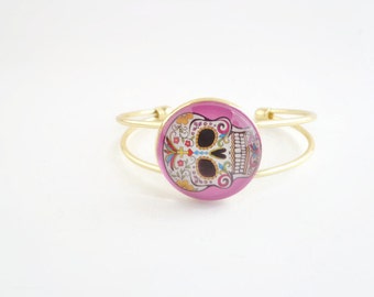 Sugar skull bracelet | Etsy