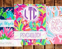 Lilly Pulitzer Inspired Monogram Binder Cover & Spine Label