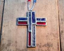 Unique stained glass cross related items | Etsy