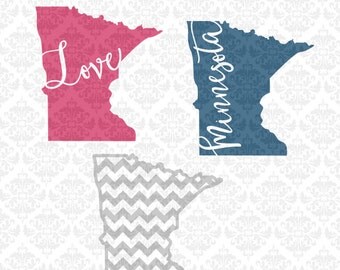 Minnesota outline | Etsy