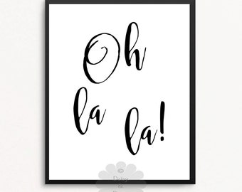 Oh la la print | Etsy