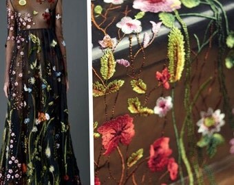 Embroidered mesh | Etsy