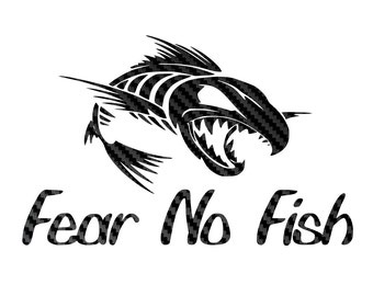 Fear no fish decal | Etsy