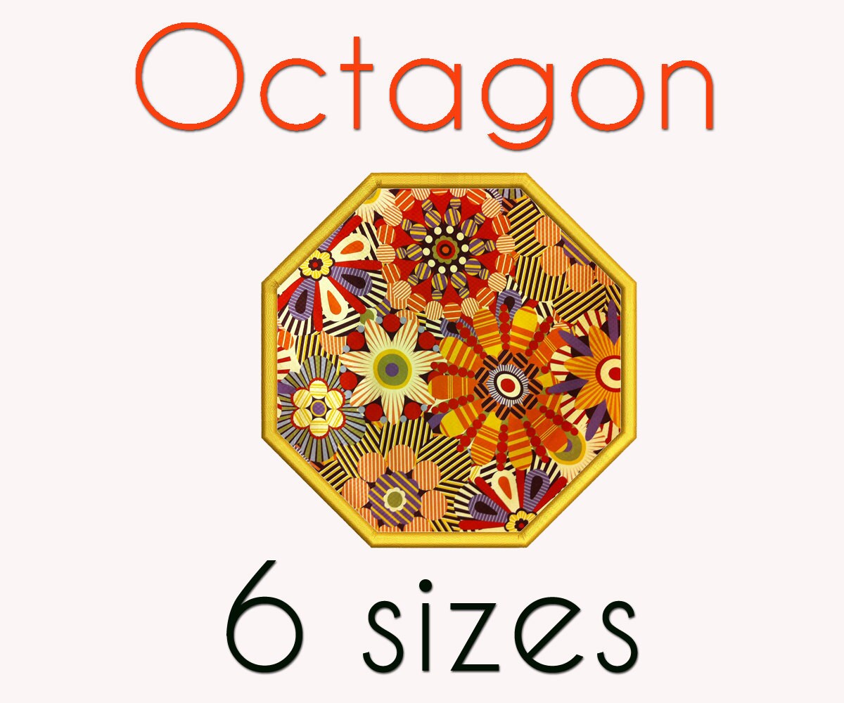 Octagon Monogram Machine Embroidery Font Alphabet | Ahoy Comics