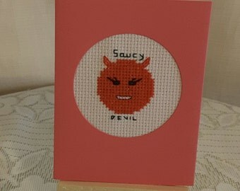 Devil cross stitch | Etsy