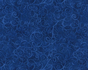 Blue swirl fabric | Etsy