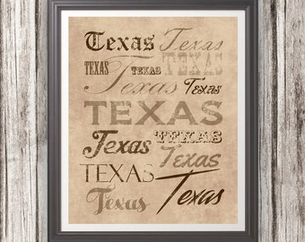 Old Texas Flag With Established 1845 Art Print Wall Art Decor