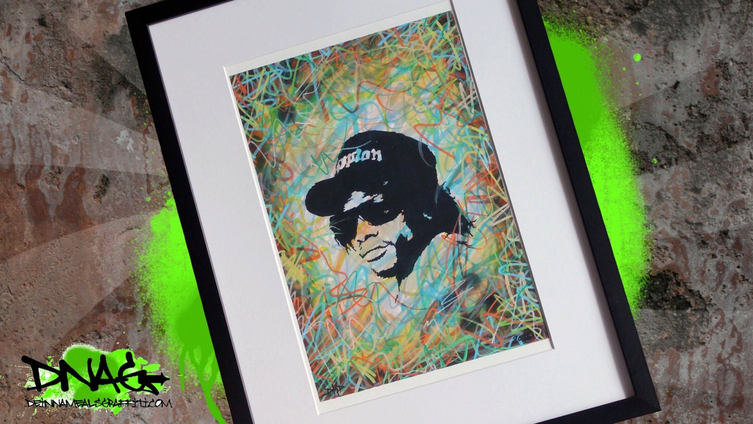 Eazy E NWA Graffiti Stencil Pop Art Style Print Hip by DKDrawing