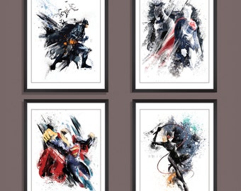 Superhero poster | Etsy