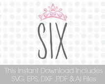 Unique 6th birthday svg related items | Etsy