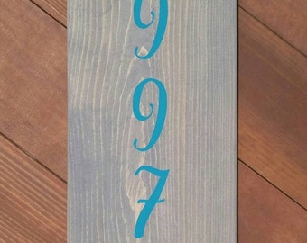 Wooden address sign | Etsy