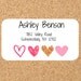 Cute Return address labels with hearts mailing labels return