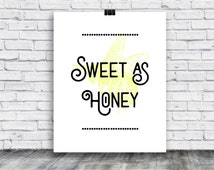 Unique bee poster related items | Etsy